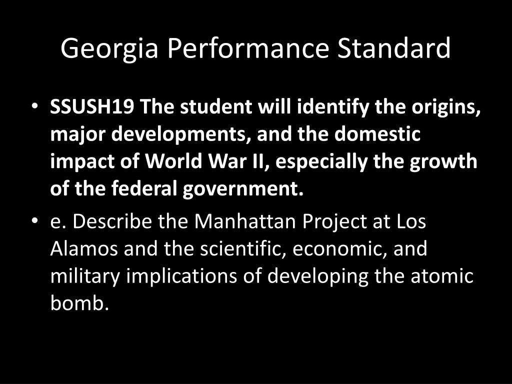 PPT - Georgia Performance Standard PowerPoint Presentation, free ...