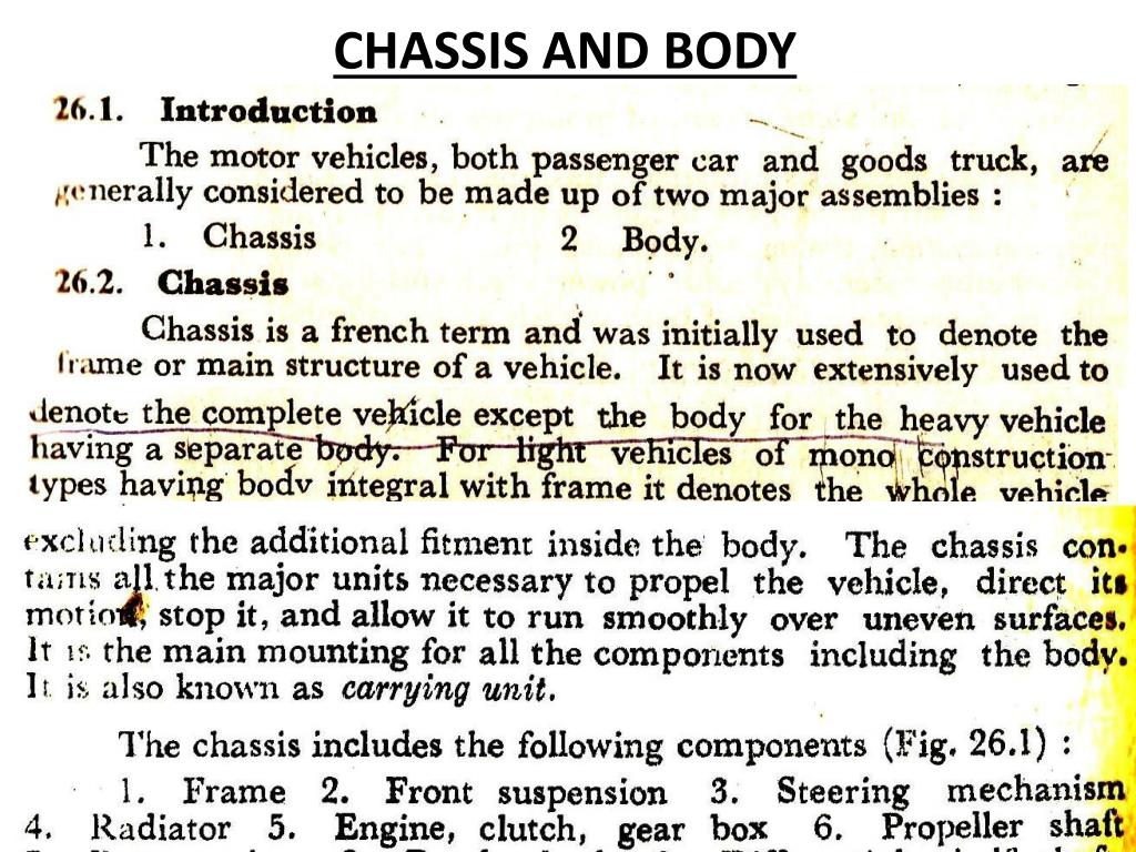 PPT - CHASSIS AND BODY PowerPoint Presentation, free download - ID:2156847