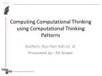 PPT - Computational Thinking PowerPoint Presentation, free download ...