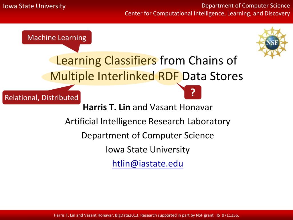 PPT - Learning Classifiers from Chains of Multiple Interlinked RDF Data Stores PowerPoint ...