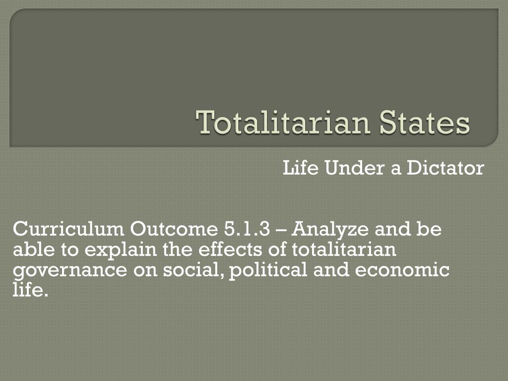 PPT - Totalitarian States PowerPoint Presentation, free download - ID ...