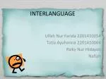 PPT - Chapter 7 Linguistics aspect of interlanguage PowerPoint ...