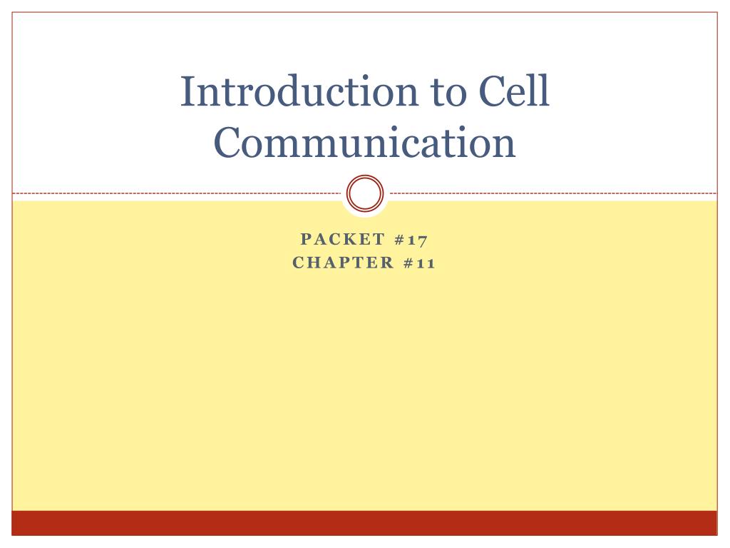 PPT - Introduction to Cell Communication PowerPoint Presentation, free ...