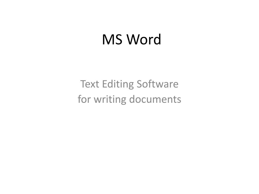 PPT - MS Word PowerPoint Presentation, free download - ID:2165362