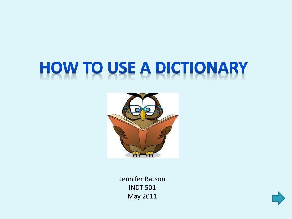 PPT - How to Use a Dictionary PowerPoint Presentation, free download ...