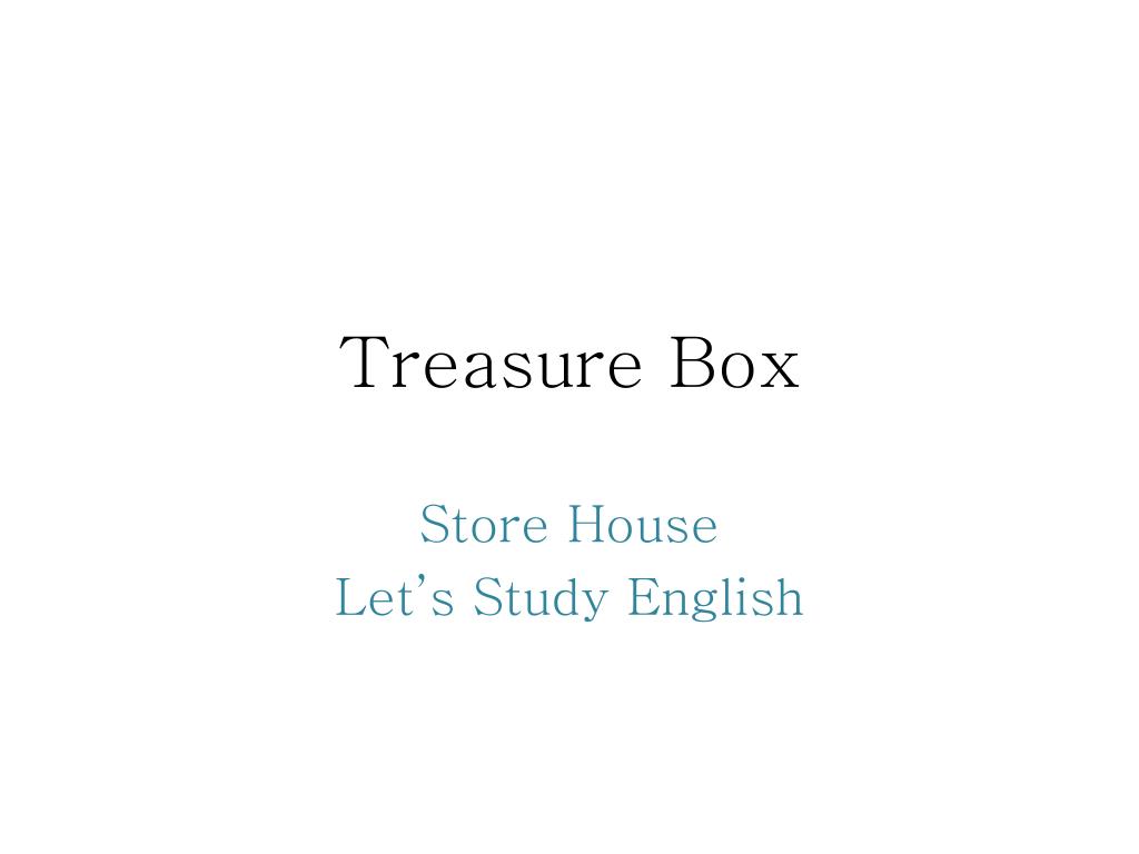 PPT - Treasure Box PowerPoint Presentation, free download - ID:2166770