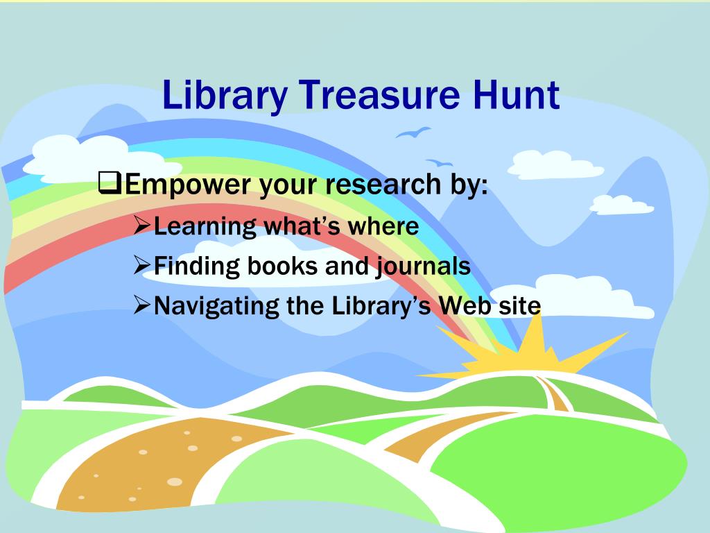PPT - Library Treasure Hunt PowerPoint Presentation, free download - ID ...