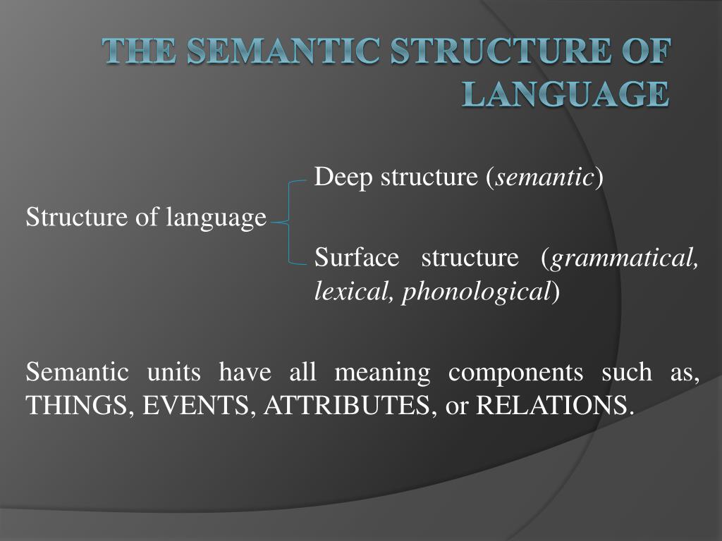 PPT - The Semantic Structure of Language PowerPoint Presentation, free ...