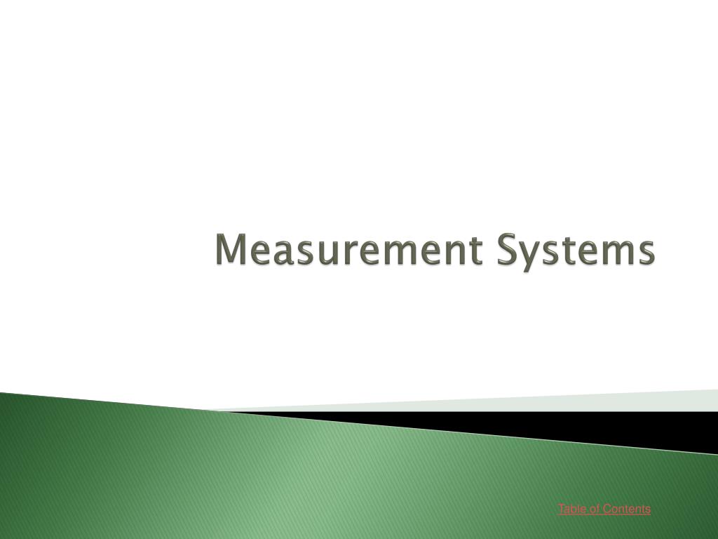 PPT - Measurement Systems PowerPoint Presentation, free download - ID ...
