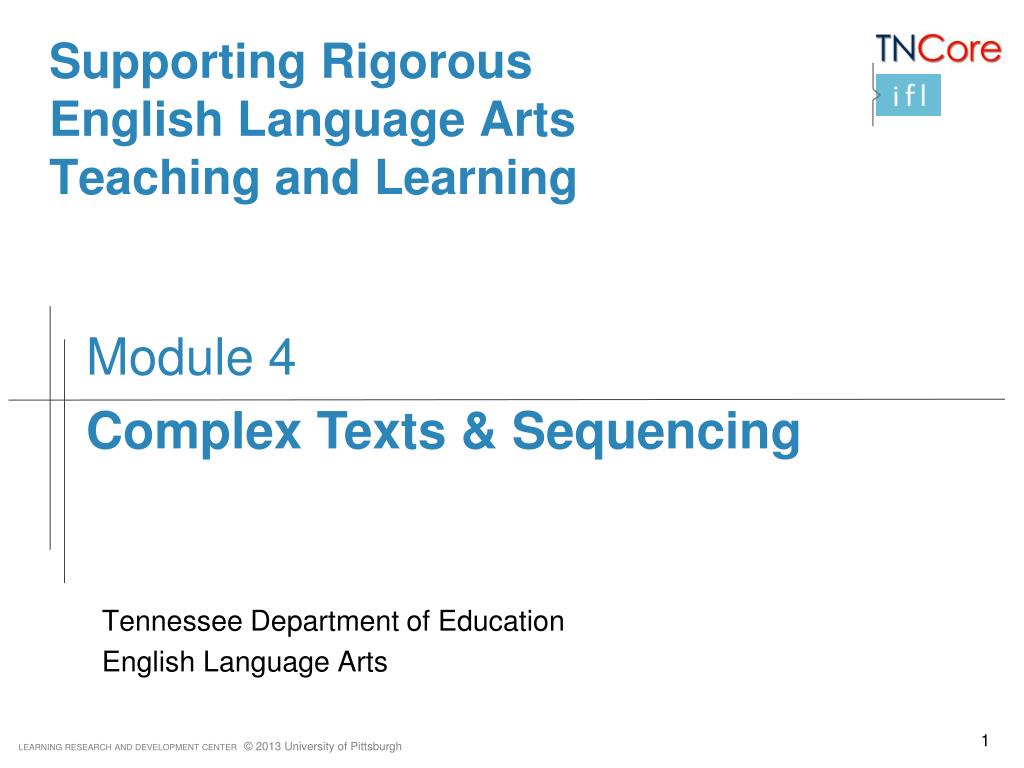 PPT - Supporting Rigorous English Language Arts Teaching and Learning ...