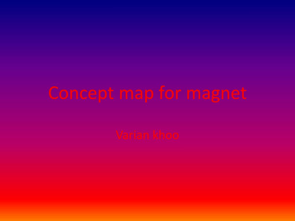 PPT - Understanding Magnetism: A Concept Map PowerPoint Presentation ...