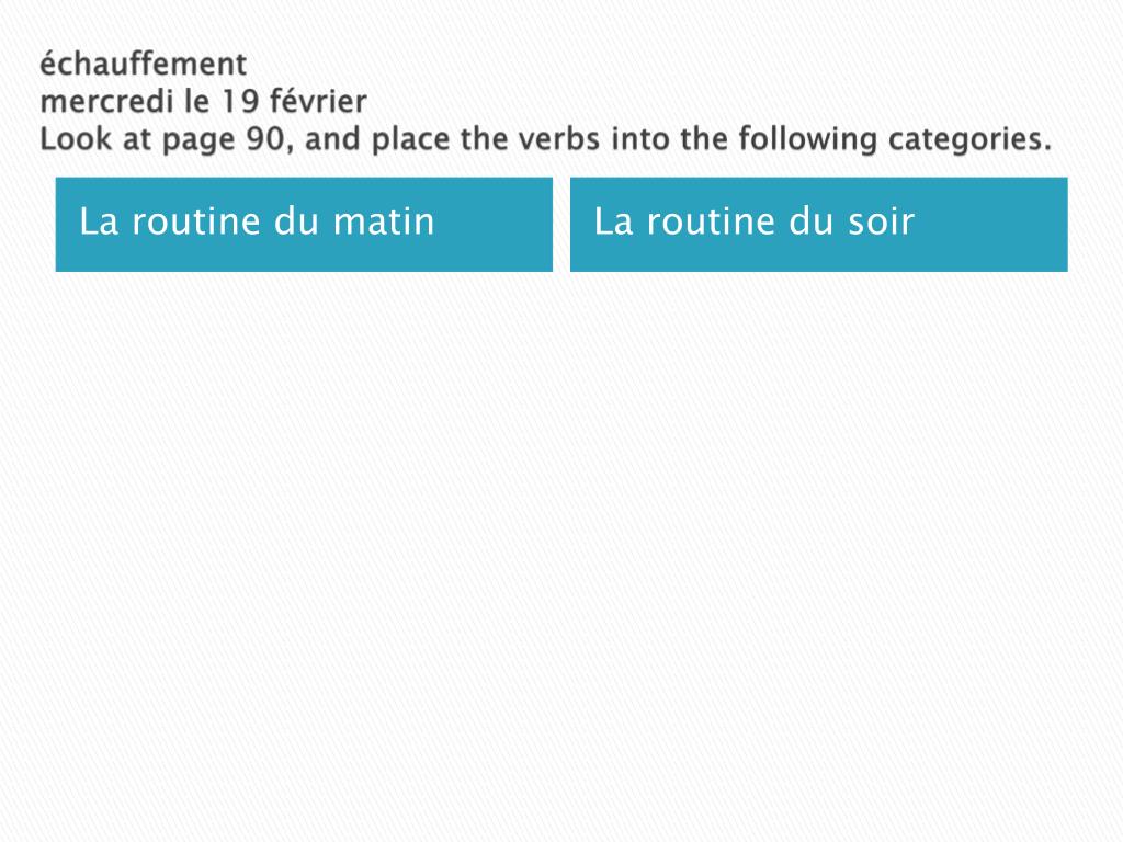 PPT - La routine du matin PowerPoint Presentation, free download - ID ...