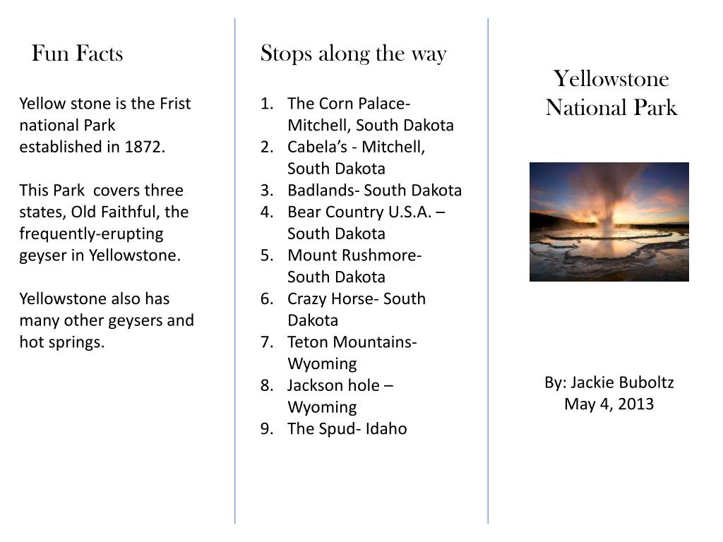 PPT - Yellowstone National Park PowerPoint Presentation, free download ...