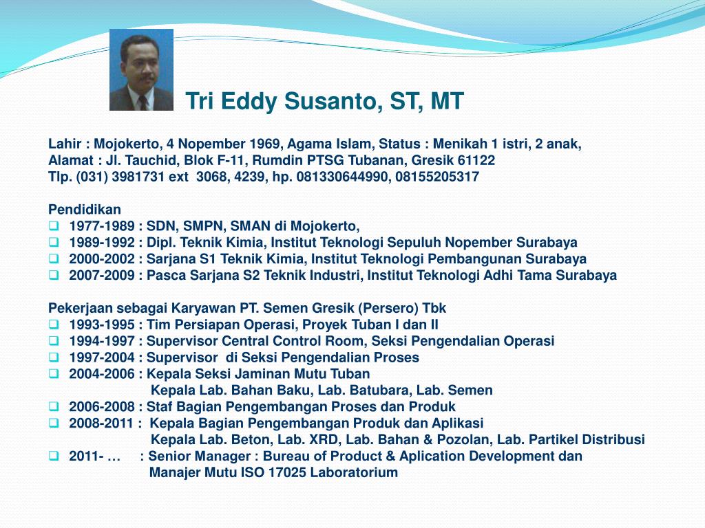 PPT - Tri Eddy Susanto, ST, MT PowerPoint Presentation, free download - ID:2174836