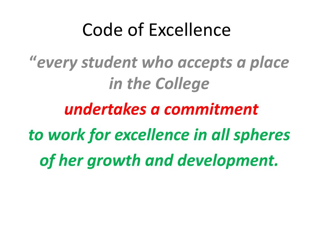PPT - Code of Excellence PowerPoint Presentation, free download - ID ...