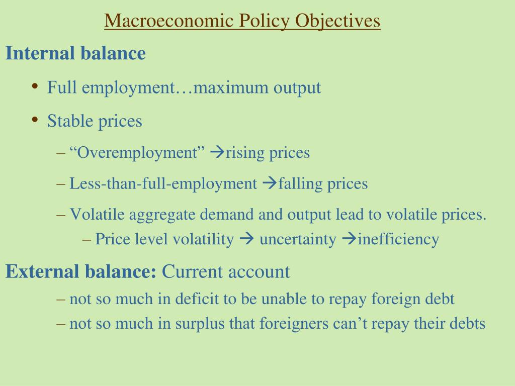 PPT - Macroeconomic Policy Objectives PowerPoint Presentation, free ...