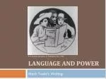 PPT - Language And Power PowerPoint Presentation, free download - ID ...
