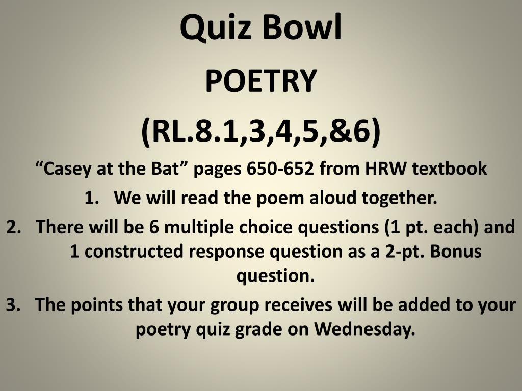 PPT - Quiz Bowl PowerPoint Presentation, free download - ID:2183796