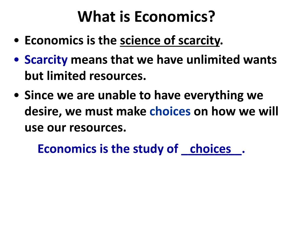 PPT - What is Economics? PowerPoint Presentation, free download - ID ...