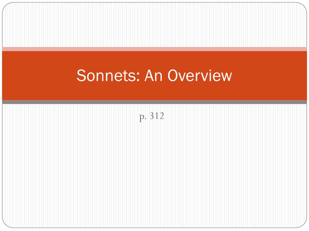 PPT - Sonnets: An Overview PowerPoint Presentation, free download - ID ...