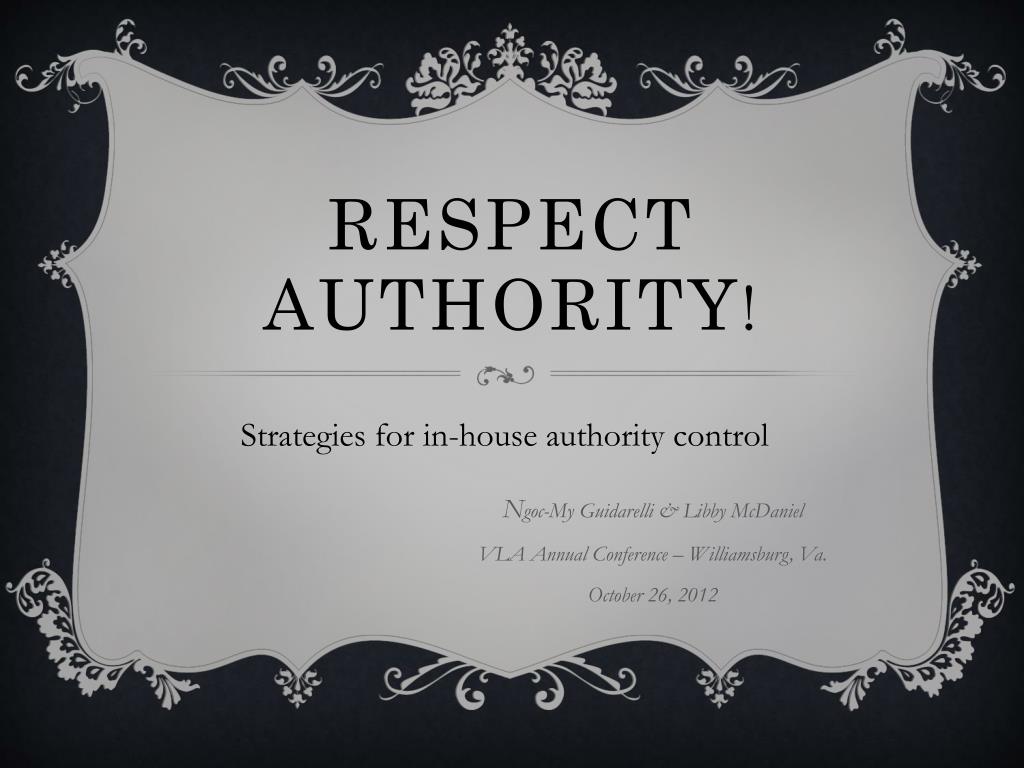 PPT - Respect Authority ! PowerPoint Presentation, free download - ID ...