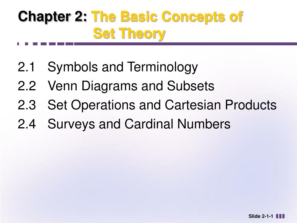 PPT - Chapter 2: The Basic Concepts of Set Theory PowerPoint ...