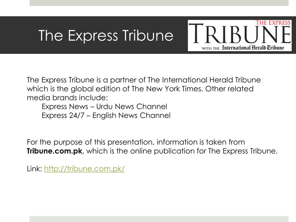 PPT - The Express Tribune PowerPoint Presentation, free download - ID ...