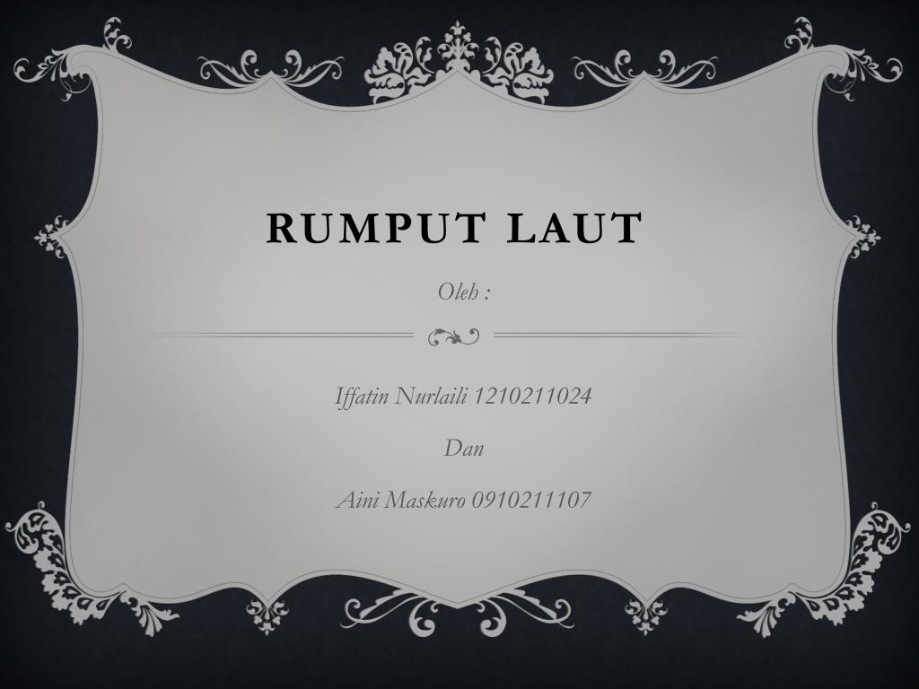 PPT - Rumput laut PowerPoint Presentation, free download - ID:2189118