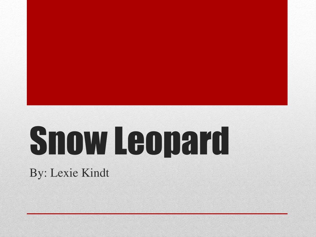 PPT - Snow Leopard PowerPoint Presentation, free download - ID:2192242