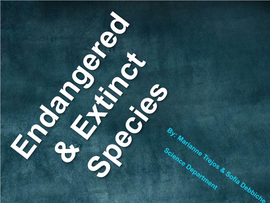 PPT - Endangered & Extinct Species PowerPoint Presentation, free ...