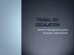 PPT - De-Escalation Training PowerPoint Presentation, free download ...