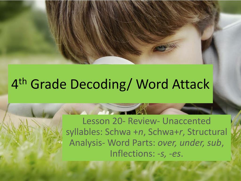 PPT - 4 th Grade Decoding/ Word Attack PowerPoint Presentation, free ...