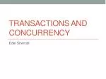 PPT - Transactions and Concurrency Control PowerPoint Presentation ...