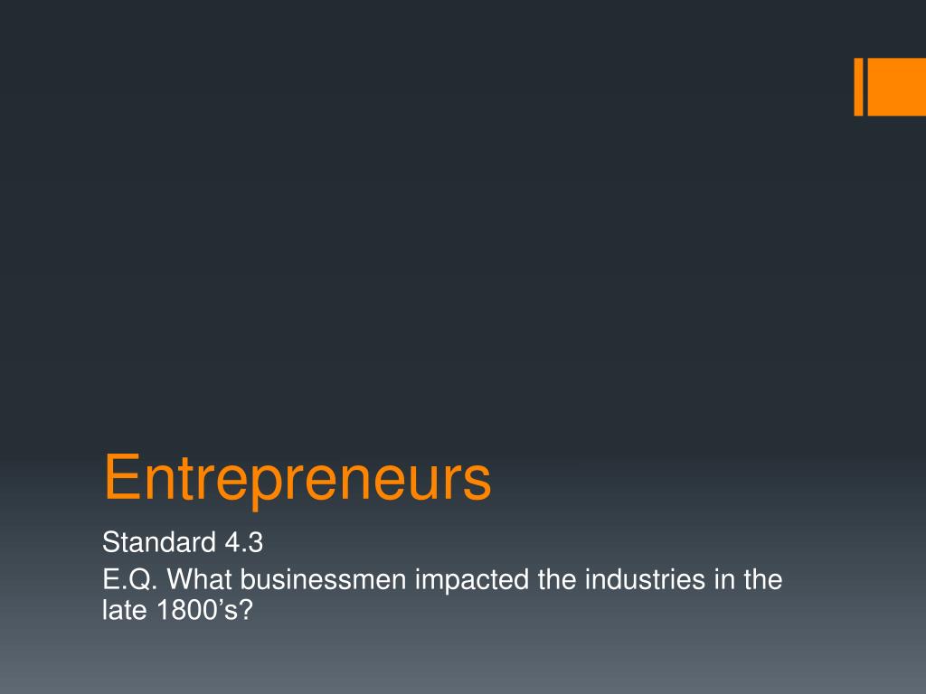 PPT - Entrepreneurs PowerPoint Presentation, free download - ID:2197681