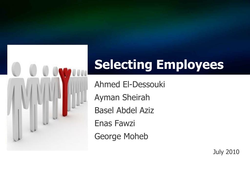 PPT - Selecting Employees PowerPoint Presentation, free download - ID ...