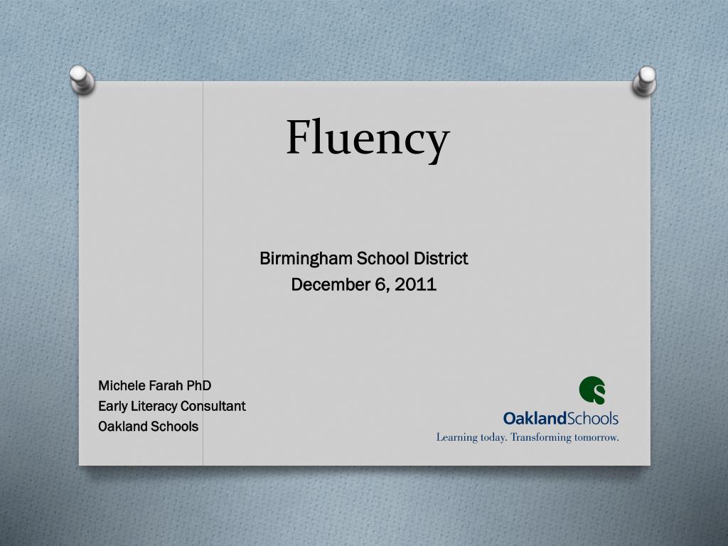 PPT - Fluency PowerPoint Presentation, free download - ID:2199176