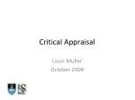 PPT - Critical Appraisal PowerPoint Presentation, free download - ID ...