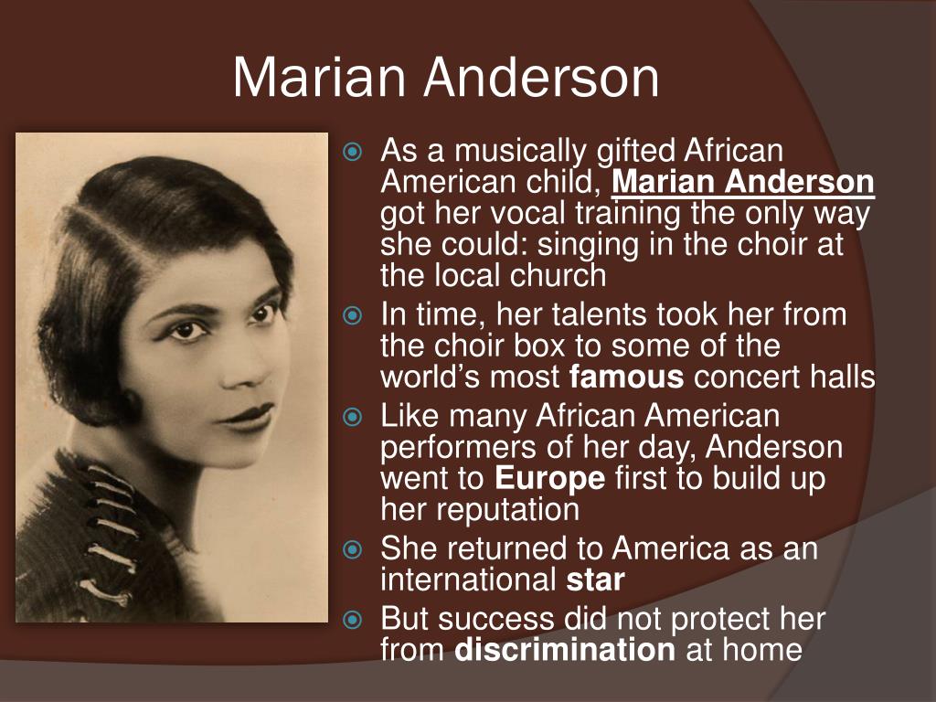 PPT - Marian Anderson PowerPoint Presentation, free download - ID:2200903