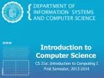 PPT - INTRODUCTION TO COMPUTER SCIENCE PowerPoint Presentation, free ...