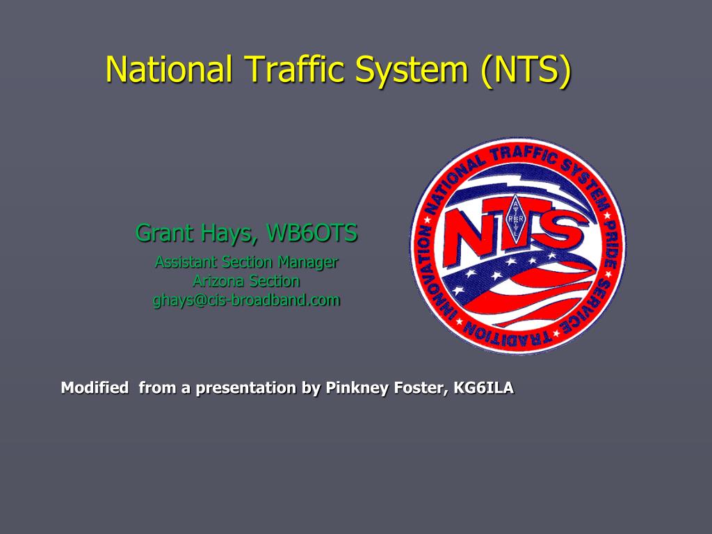 PPT - National Traffic System (NTS) PowerPoint Presentation, free ...