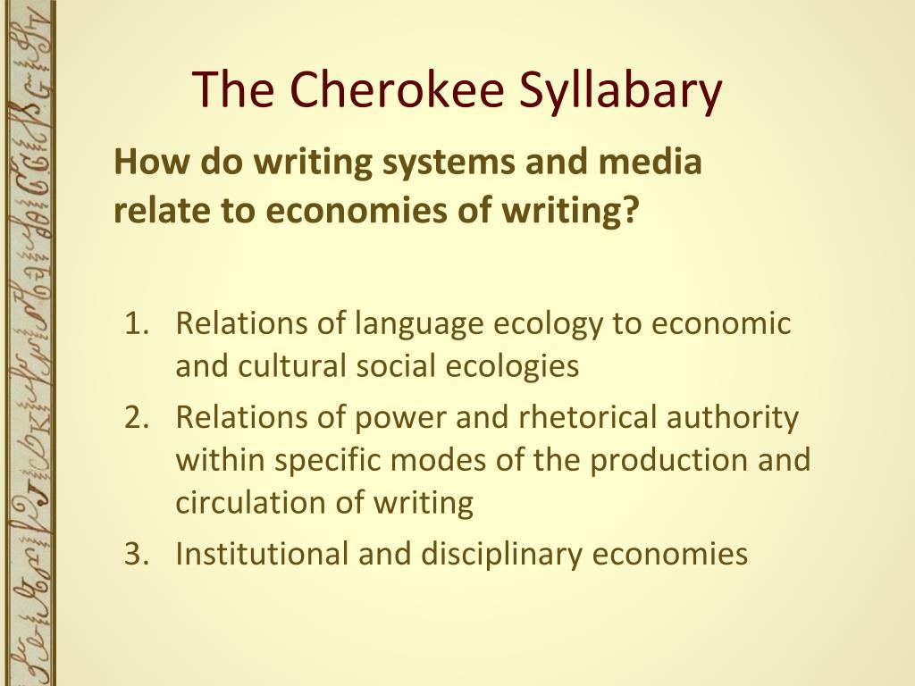 PPT - The Cherokee Syllabary PowerPoint Presentation, free download ...