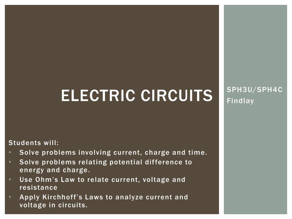 PPT - Electric Circuits PowerPoint Presentation, free download - ID:2216238