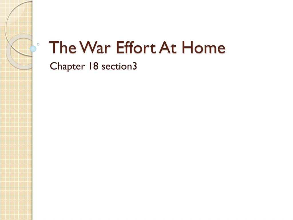 PPT - The War Effort At Home PowerPoint Presentation, free download ...