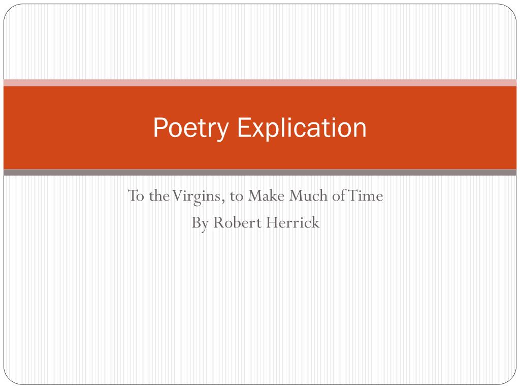 PPT - Poetry Explication PowerPoint Presentation, free download - ID ...
