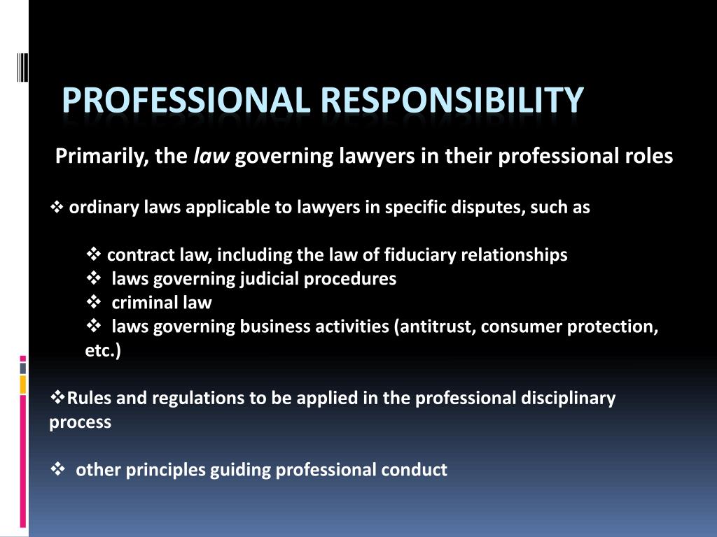 PPT - PROFESSIONAL RESPONSIBILITY PowerPoint Presentation, free ...
