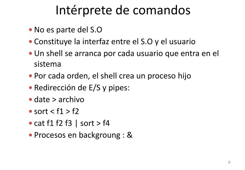 PPT - Intérprete de comandos PowerPoint Presentation, free download - ID:2223301