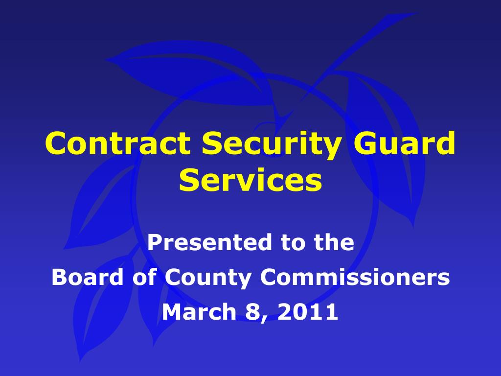 PPT - Contract Security Guard Services PowerPoint Presentation, free ...