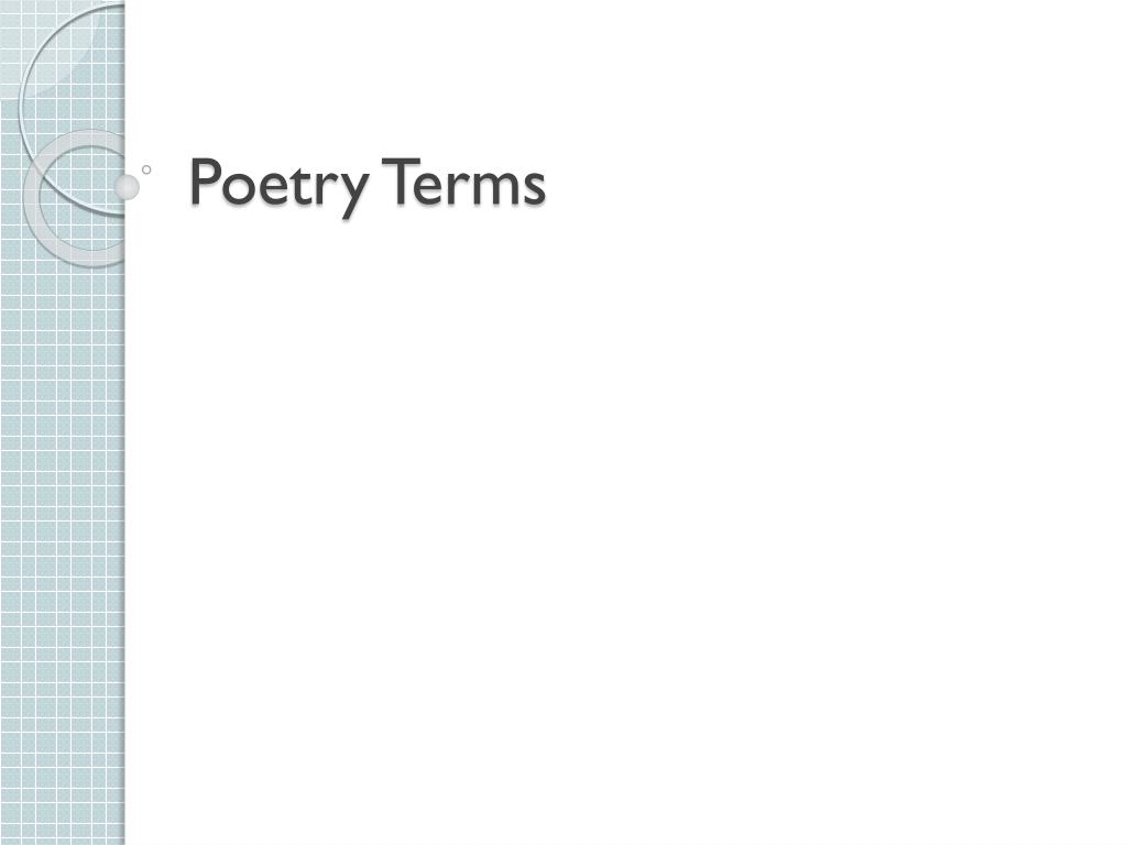 PPT - Poetry Terms PowerPoint Presentation, free download - ID:2225730
