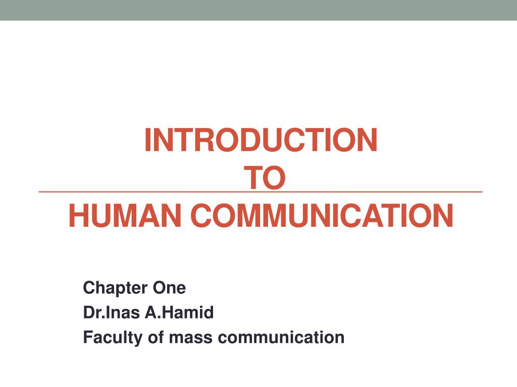 PPT - Introduction to Human Communication PowerPoint Presentation, free ...
