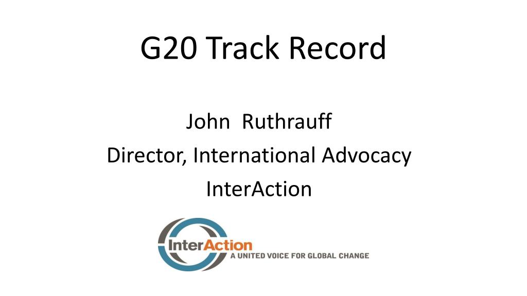 PPT - G20 Track Record PowerPoint Presentation, free download - ID:2228176